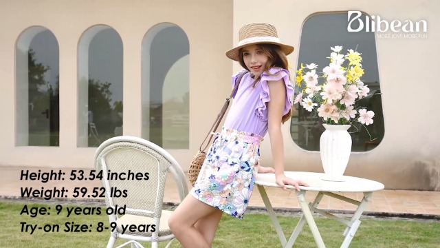Tween Tops Blibean Tween Girls 2025 Summer Cotton Dresses Kids Tie Back ...