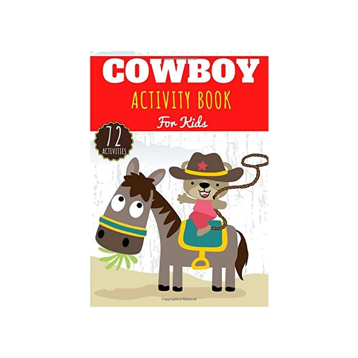 Buy Cowboy Activity Book: For Kids 4-8 Years Old Boy & Girl | Preschool ...