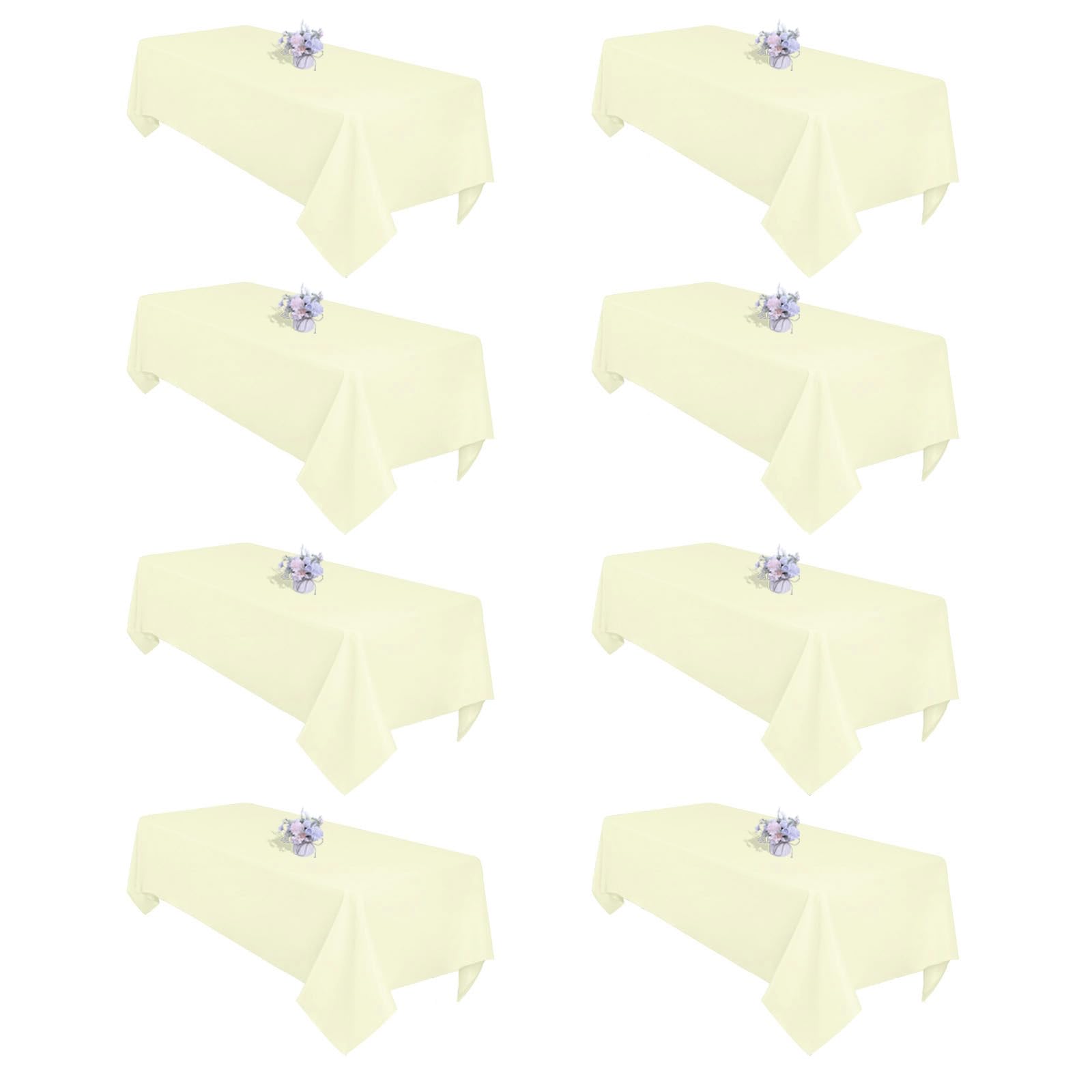 Amazon.com: 8 Pack Beige Table Cloth 60x102 Inch Rectangle Tablecloths ...