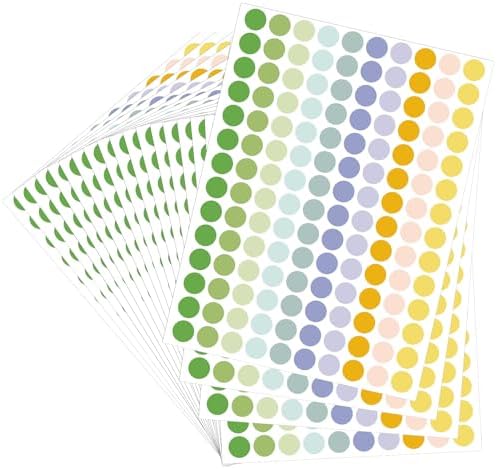 2800 Pcs Color Coding Labels 3/4" Colored Stickers Circle Round Dots ...