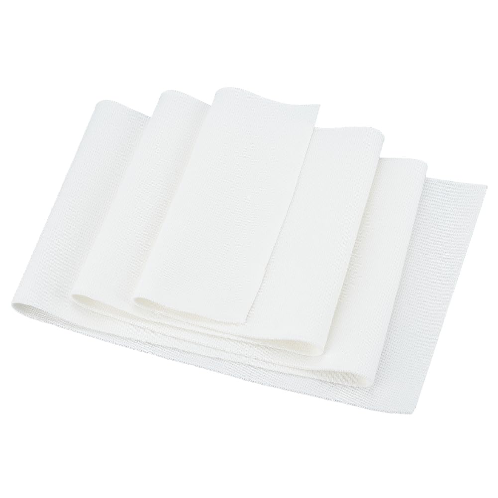 Amazon.com: BENECREAT Cotton Strechy Kintted Rib Fabric, White Tubular ...