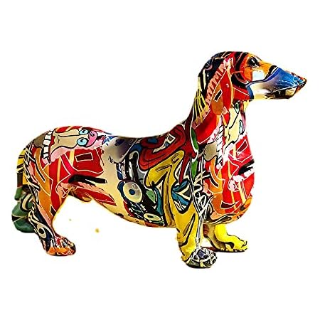 Amazon.com: orenm Colorful Chihuahua Statue,Creative Graffiti Art ...