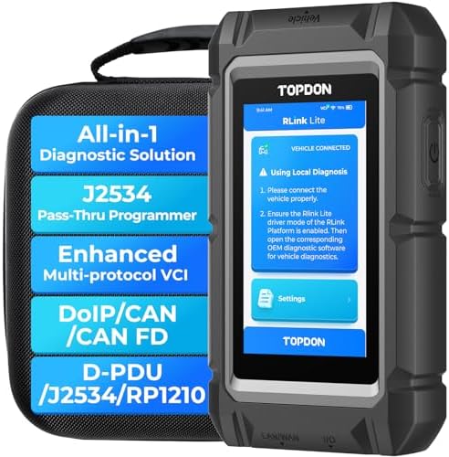 TOPDON RLink Lite J2534 Pass-Thru Programmer, Enhanced VCI with Multi ...
