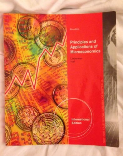 Principles and Applications of Microeconomics: Marc Lieberman: Amazon ...