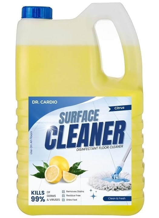 Dr Cardio 5 Litre Citrus, Disinfectant Surface & Floor Cleaner Liquid ...