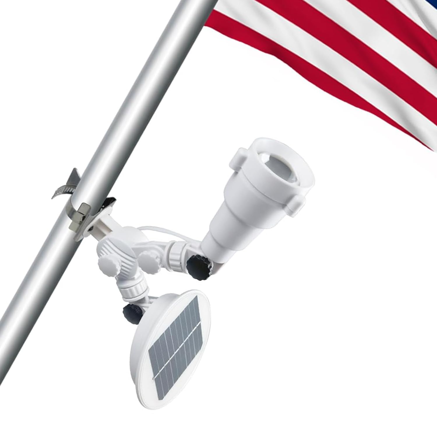 Amazon.com : GULADUS Solar Flag Pole Light, Flag Pole Spot Light Solar ...