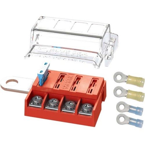 Amazon.com: AMRB-5023 Blue Sea Battery Terminal Fuse Block - 4 Circuit ...