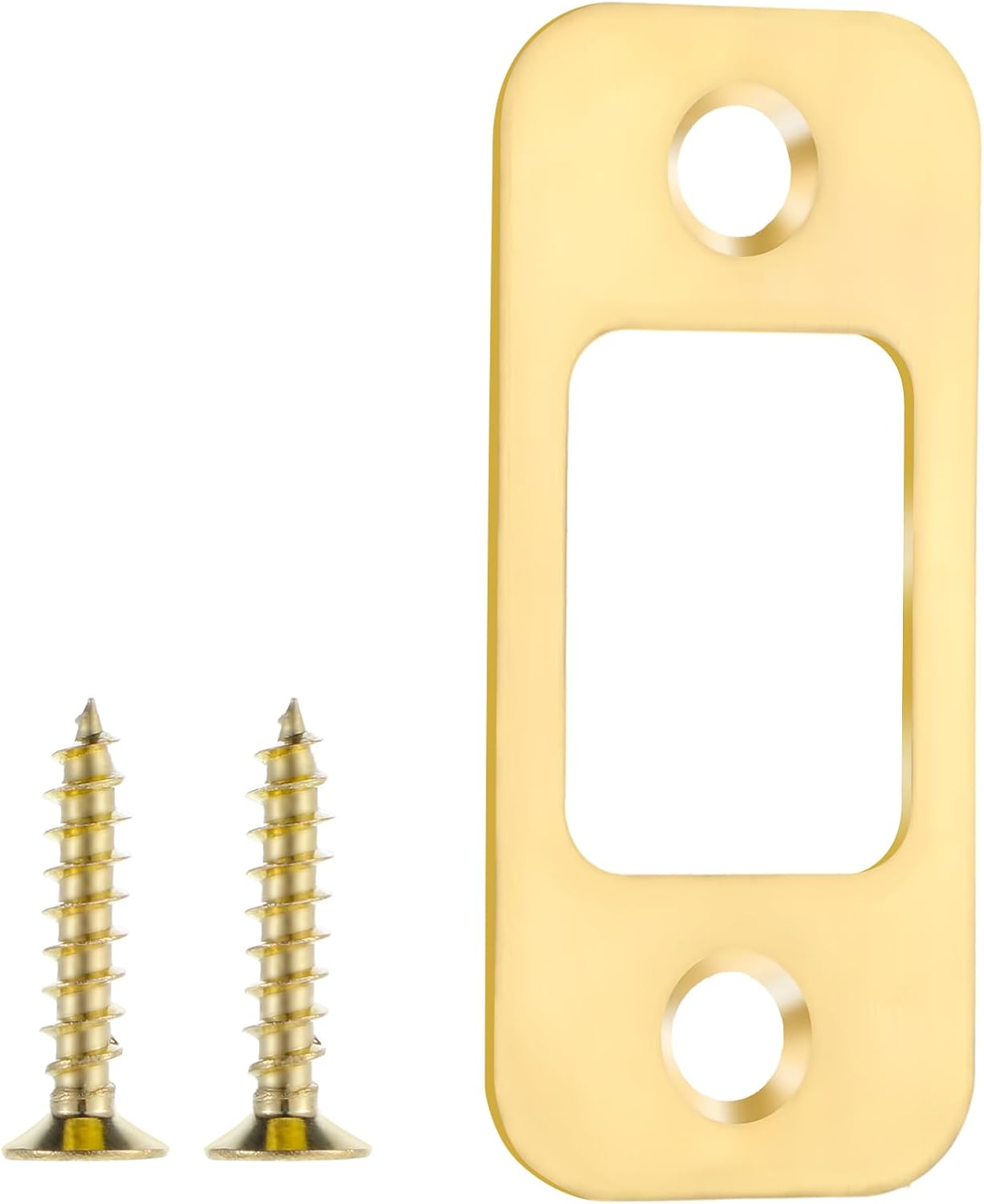 Deadbolt Strike Plate Backplate 1" x 2 1/4" Round Corner Round Corner ...