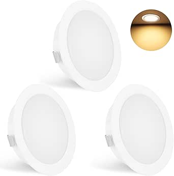 YindaLux 3er Set LED Einbaustrahler 230V 3W 3000K Warmweiß, LED Spot ...