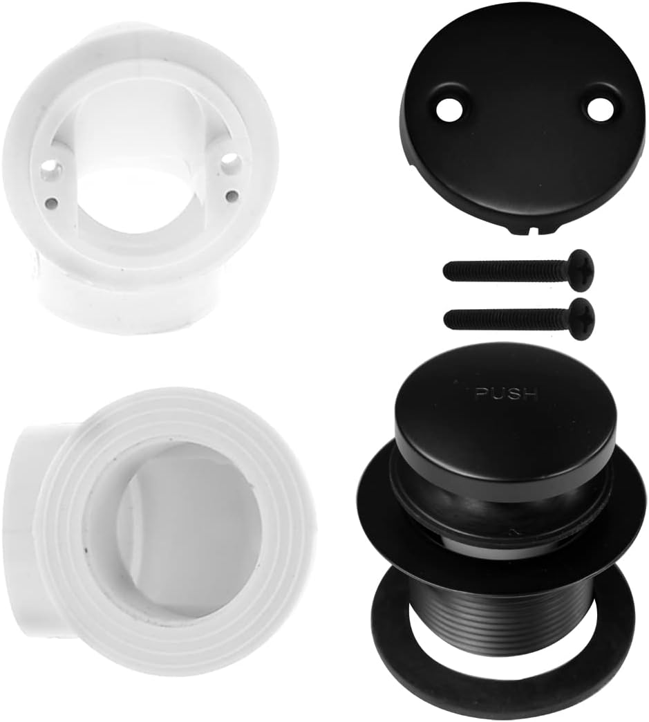 Westbrass Tip-Toe Sch. 40 PVC Bath Waste with Two-Hole Elbow, Matte ...