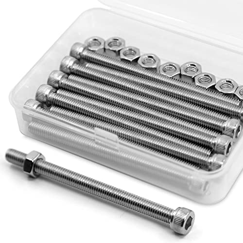 M6 x 90 mm, 10 pieces, 304 stainless steel hex screws, bolts and nuts ...