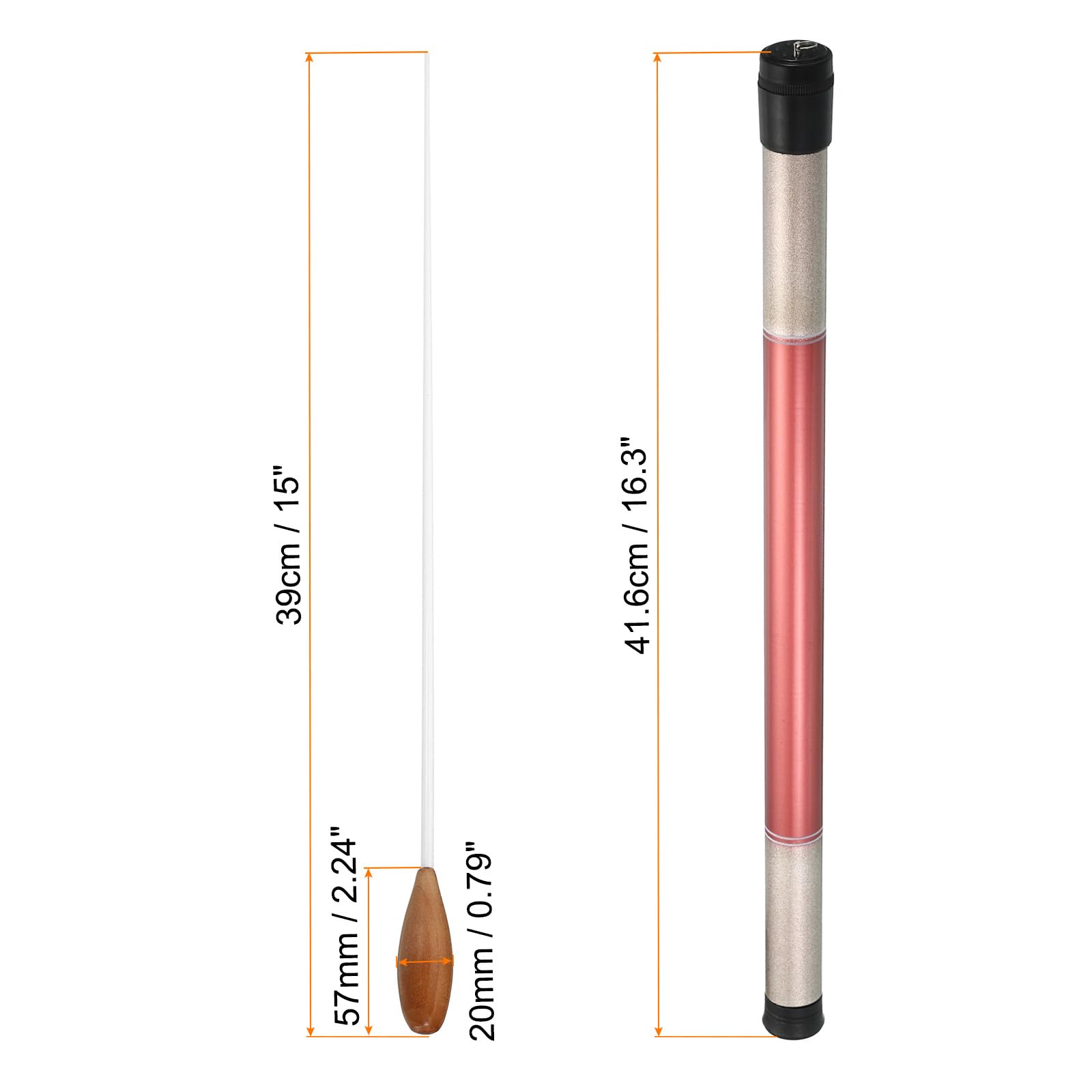 PATIKIL 39cm/15inch Music Conductor Baton, Orchestra Baton Wood Handle ...