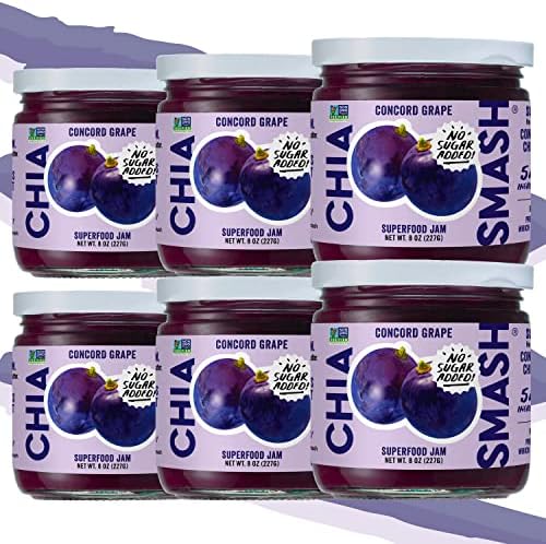 Amazon.com: Chia Smash Concord Grape Jam | Subtly Sweet Keto Jam Made ...