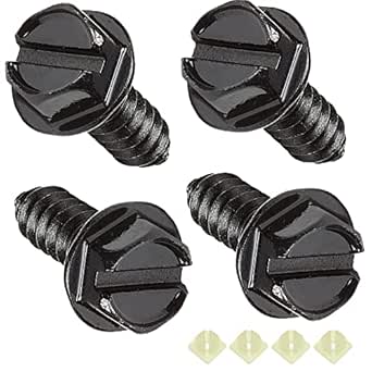 Amazon.com: venveal License Plate Screw Kit,Black Stainless Steel ...