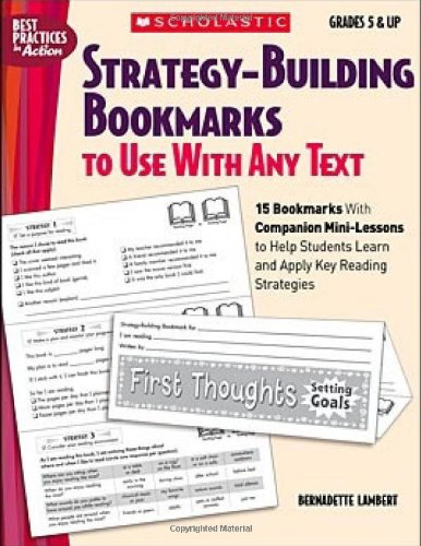 Strategy-Building Bookmarks to Use With Any Text: 15 Bookmarks With ...