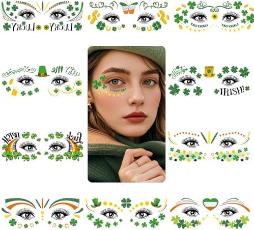 Amazon.com : Enjoyard 10 Sheets St. Patrick's Day Temporary Tattoos ...