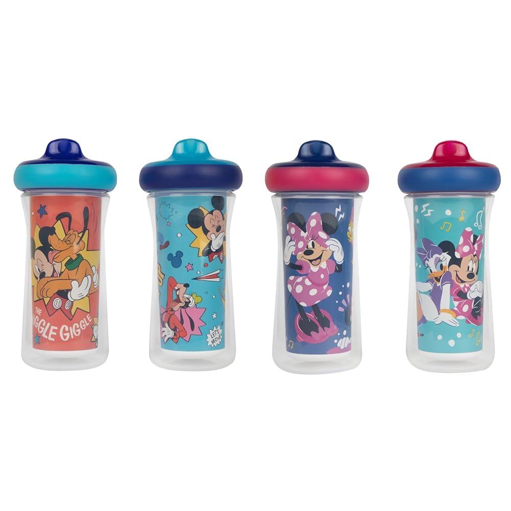 Amazon.com : Disney Mickey Mouse and Minnie Mouse Insulated Sippy Cups ...