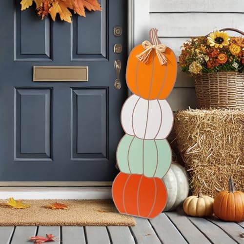 Amazon.com : Thyle 2 Pack Fall Pumpkins Yard Signs with Stakes 28 Inch ...