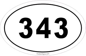Amazon.com - 343 Area Code Bumper Sticker for Car