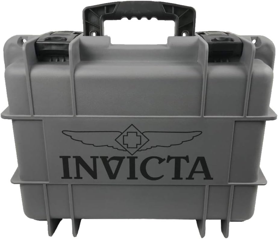 Amazon.com: Invicta DC8CHCL- 8 Slot Grey Plastic Watch Box Case ...