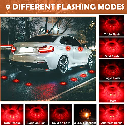 Snapklik.com : 16 Pack LED Flares Road Flares Emergency Roadside Lights ...