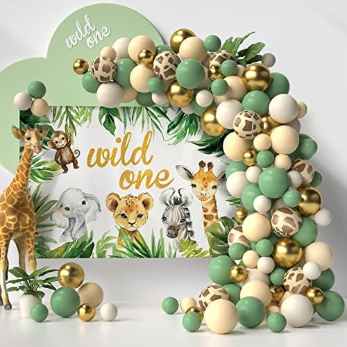 Amazon.com: FVABO Wild One Birthday Party Balloon Box - 3Pcs Jungle ...