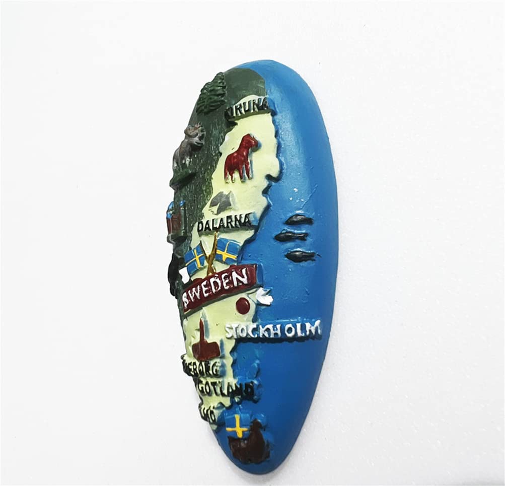 Snapklik.com : Map Style Sweden Refrigerator Magnet Travel Souvenir ...