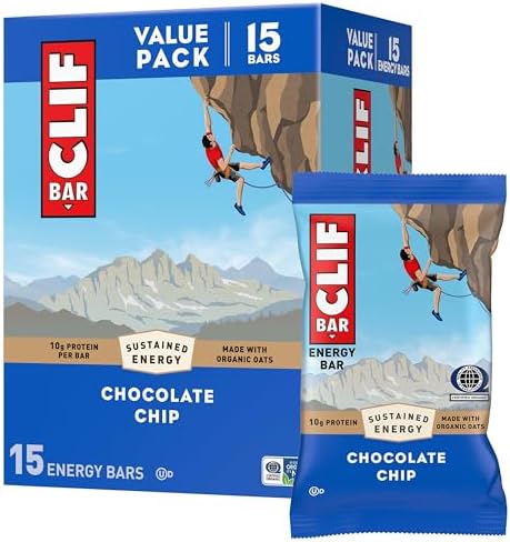 Amazon.com : CLIF BAR - Energy Protein Bars - Chocolate Chip - Made ...