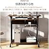 Amazon | DEWEL パソコンデスク 幅80 pcデスク ゲーミングデスク 収納ラック付き 木製 机 テーブル 木目柄 キャスター付き スライド キーボードテーブル付き PCラック 省 ...