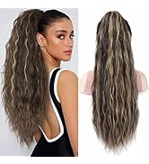 Amazon.com : Natural Black Ponytail Extension for Women Curly Ponytail ...