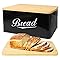 Amazon.com: RoyalHouse Modern Metal Bread Box with Bamboo Cutting Board ...