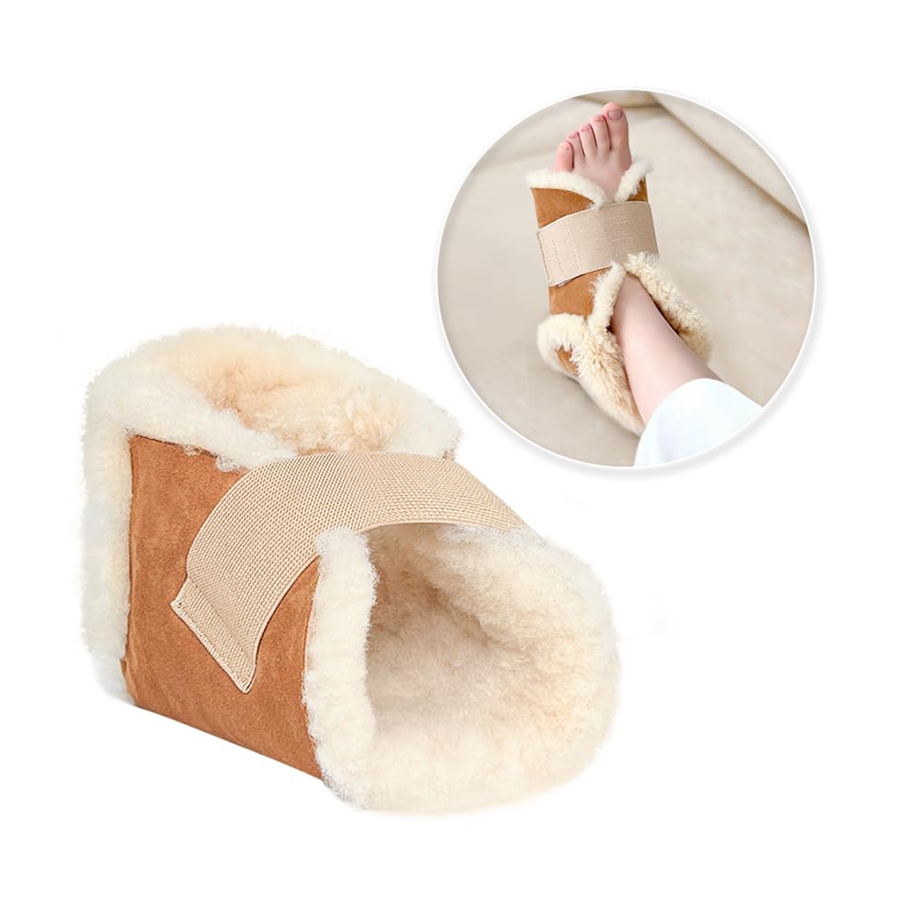 Amazon.com: Mybow Sheepskin Heel Protectors for Pressure Sores Lambs ...