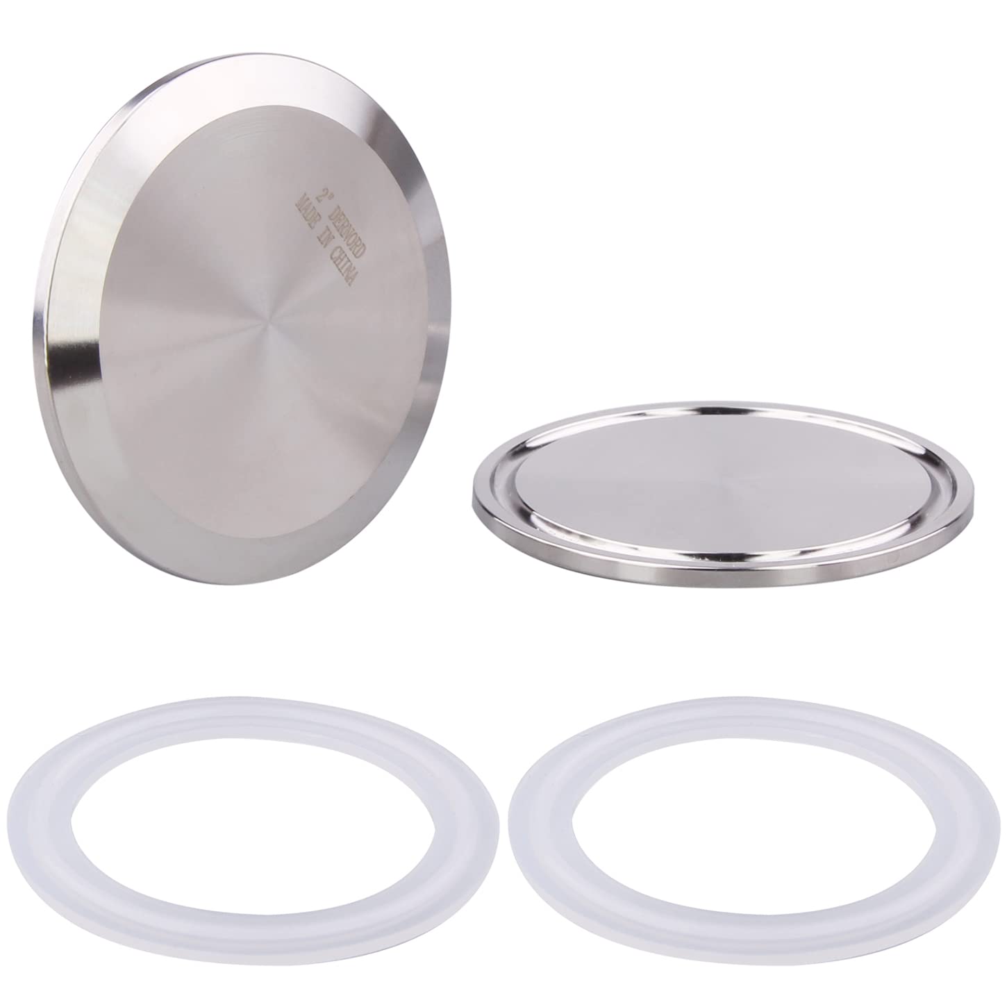 Snapklik.com : DERNORD 2 Inch Sanitary Fitting Clamp End Cap SS304