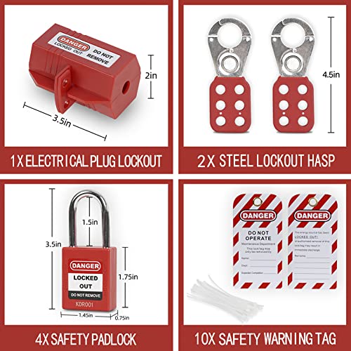 Snapklik.com : Electrical Lockout Tagout Kit, Clamp-On Circuit Breaker ...