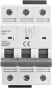 MUUVKTQO -125 DC MCB 750VDC Mini Circuit Breaker Din Rail 80A 100A 125A 6KA 3 Phase Circuit ...