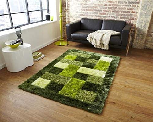 Buy Global Home Solid Modern Carpet (Green, Polyester Blend, 4 X 6 Feet ...
