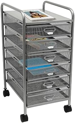 Amazon.com: awolsrgiop Rolling File Cabinet with 6 Drawers, Rolling ...