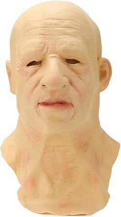 Amazon.com: EDpsythr Realistic Old Man Mask Bald Man Latex Mask for ...