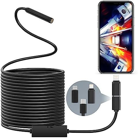 TAOPE Endoscope, 7.9mm IP67 Waterproof Flexible Borescope, Inspection ...