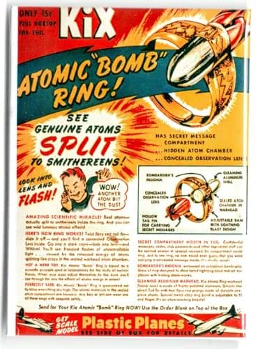 Amazon.com: Cereal Giveaway Atomic Bomb Ring Toy Ad Refrigerator Magnet ...