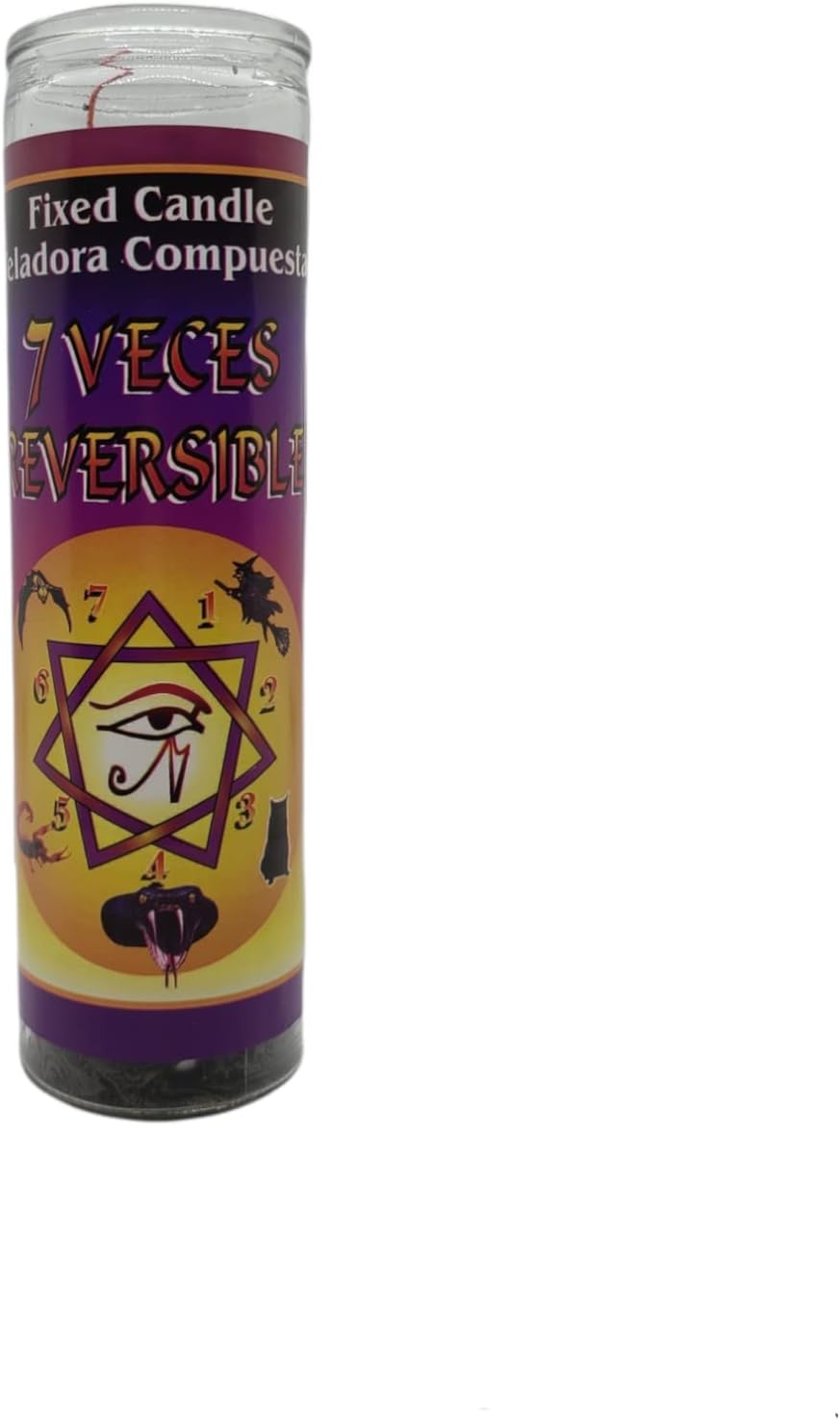 Amazon.com: 7 Veces Reversible Fixed Candle : Home & Kitchen