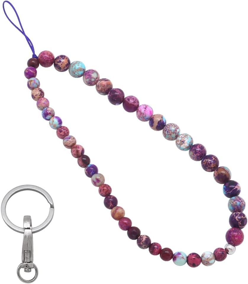 Amazon.com: SHANSHUI Phone Charms Strap, Natural Stone Bead Phone Chain ...