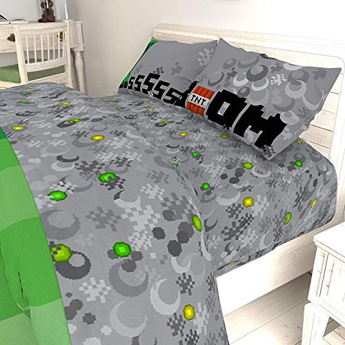 Snapklik.com : Minecraft Twin Kids Bedding Sheet Set