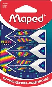 Maped - Set of 3 Pyramids Erasers - Provides Precision and Comfort ...