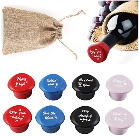 Amazon.com: 5 Funny Silicone Wine Stoppers for Wine Bottles – Wine ...