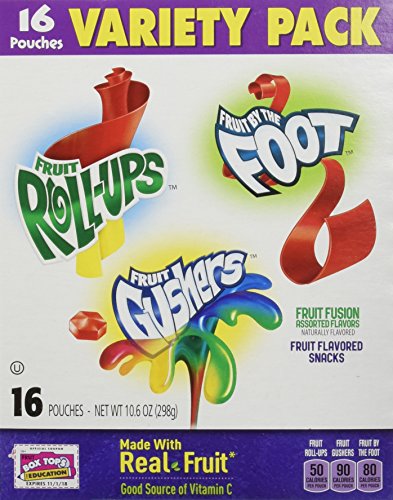 Foot And Gushers Fruit Snack Roll Ups