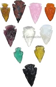 Amazon.com: GEMSCITE Mix Color Arrowheads (5 PCS) - 1" to 1.50" Agate ...