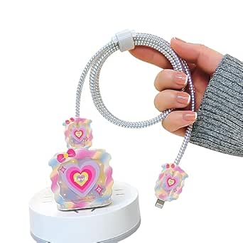KASTWAVE Cable Protector for iPhone Charger, Lovely Cable Protector ...