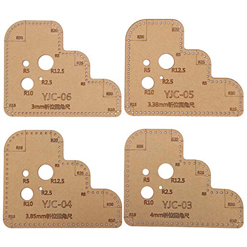 4 PCS Circle Corner Acrylic Template Corner Hole Stitching - Want It All