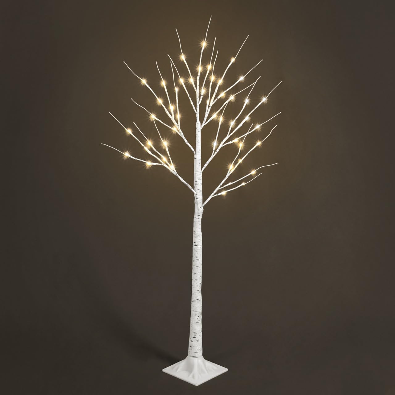 Amazon.com: CAPHAUS 4 Feet Birch Tree w/LED Lights, 48inch Full White ...